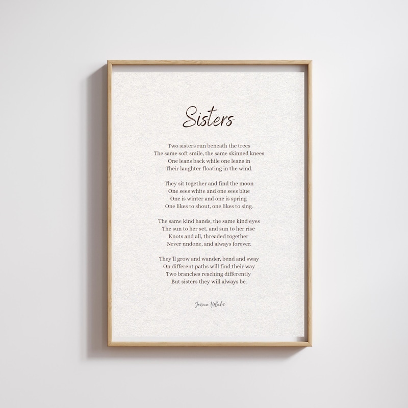 Sister Poem - Etsy