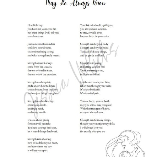 May He Always Know a Poem to My Son - Etsy