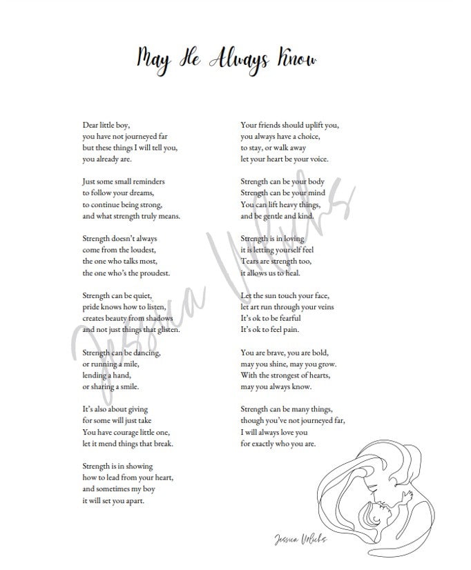 May He Always Know (a Poem to My Son) - Etsy
