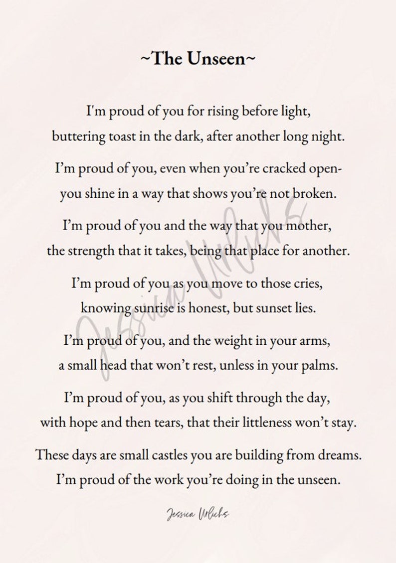 The Unseen Poem a Gift for a Friend - Etsy