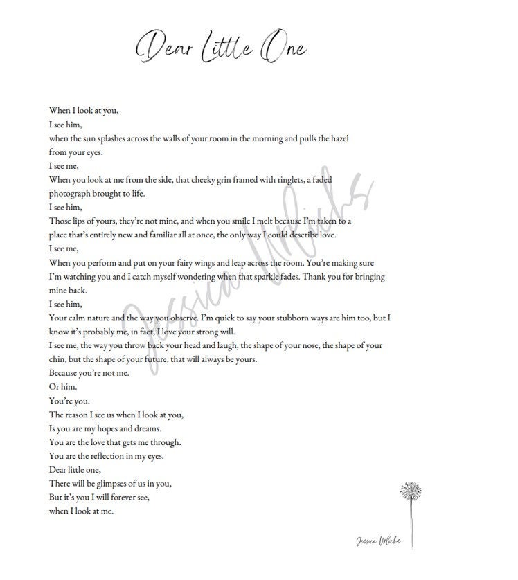 Dear Little One Poem - Etsy