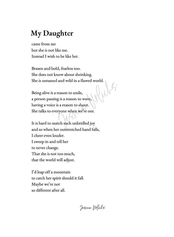 My Daughter Poem - Etsy