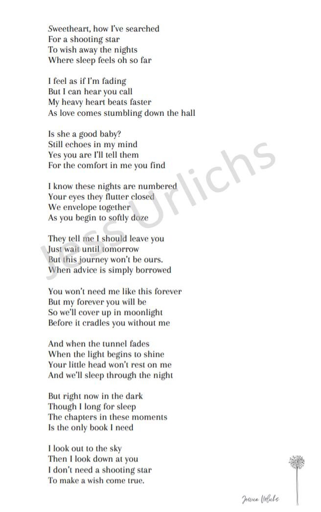 My Shooting Star Poem - Etsy