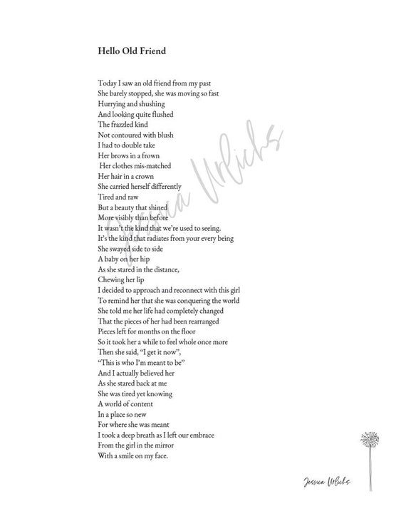 Hello My Friend Poems