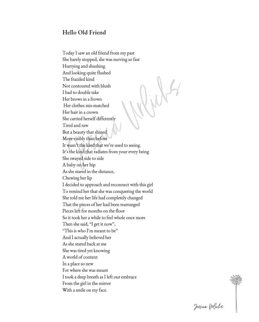 Hello Old Friend Poem - Etsy