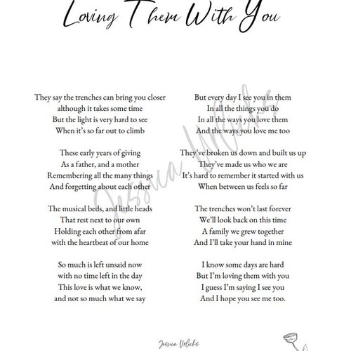 Loving Them With You Poem for Your Partner different Versions - Etsy