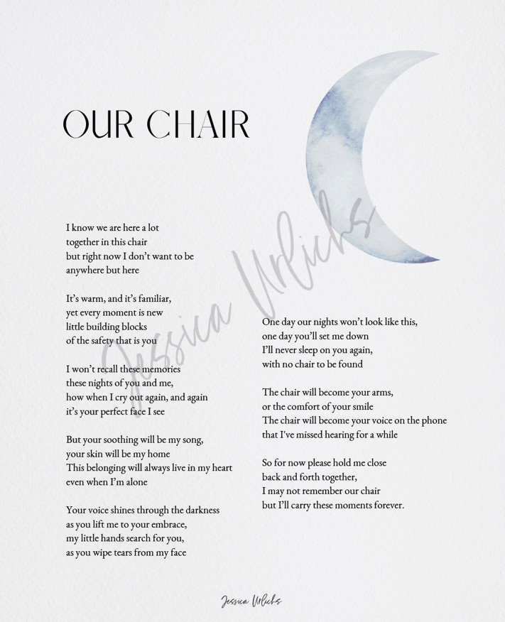Our Chair (a Letter From Your Baby) - Etsy
