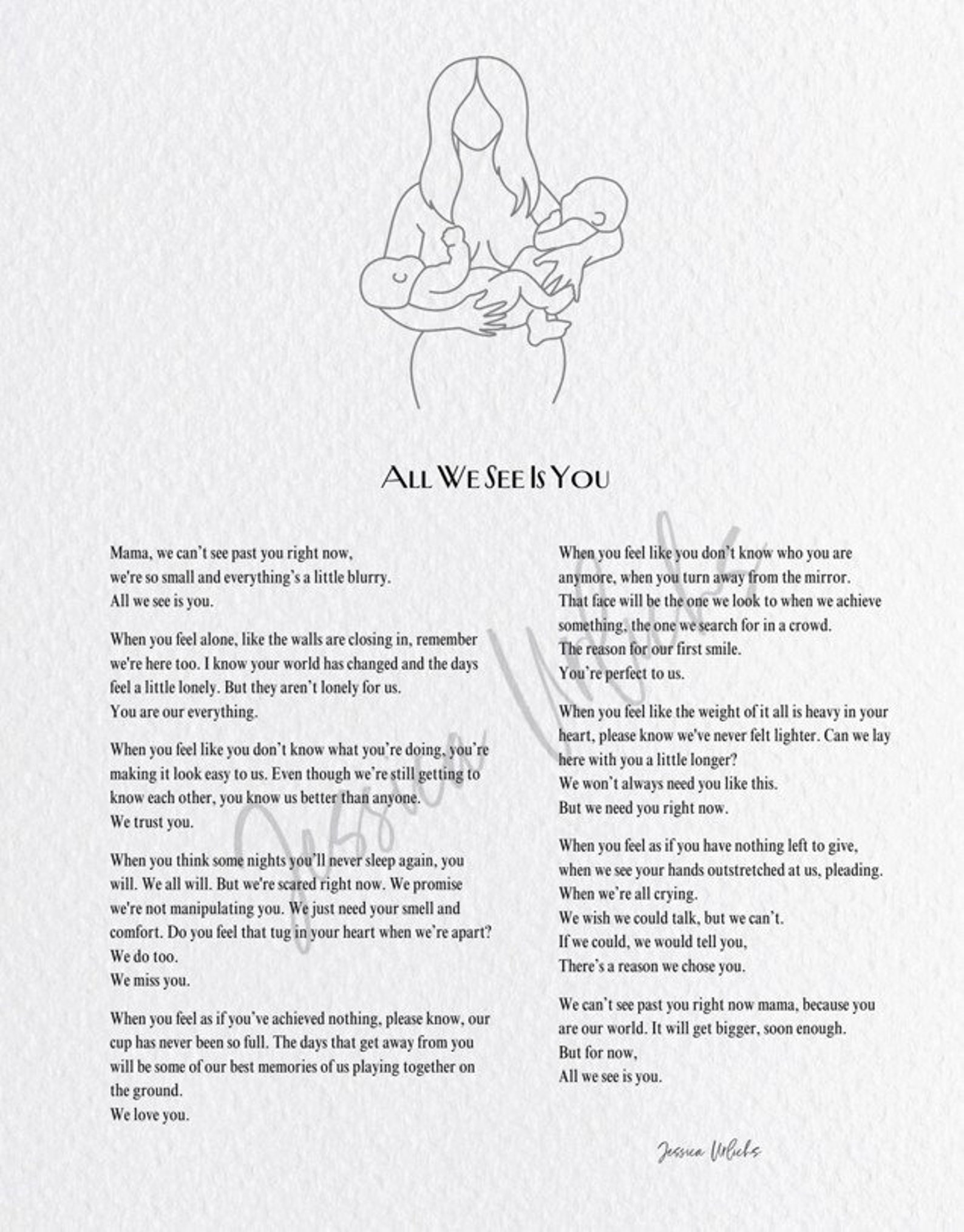 All We See is You Poem (twins) - Etsy