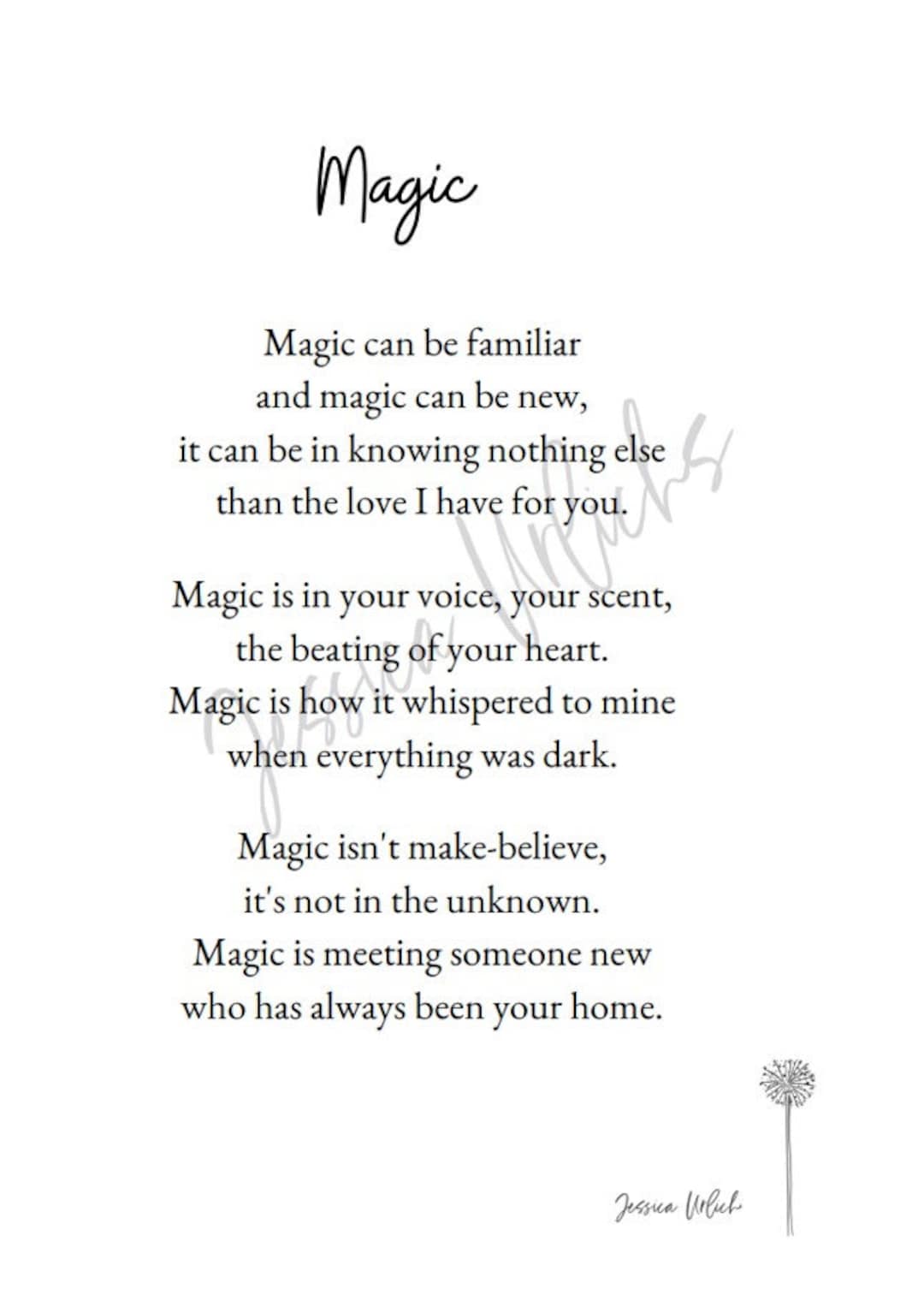 Magic Poem - Etsy