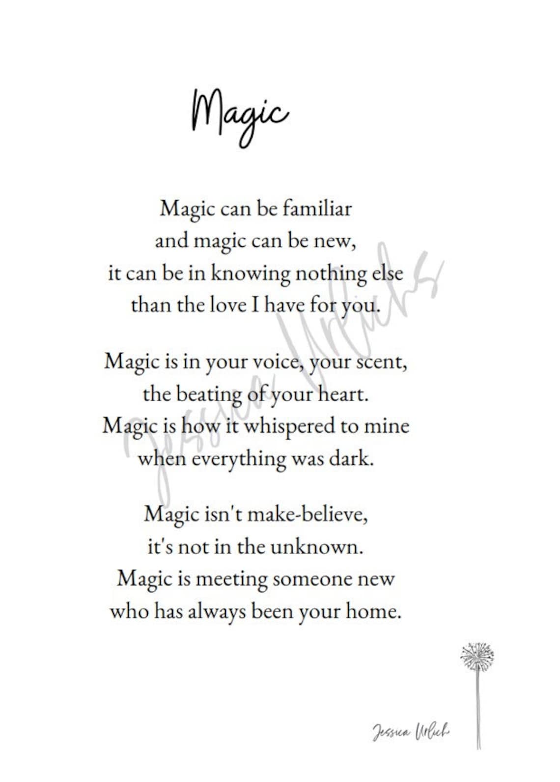 Magic Poem - Etsy