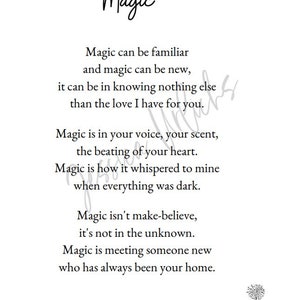 Magic Poem - Etsy