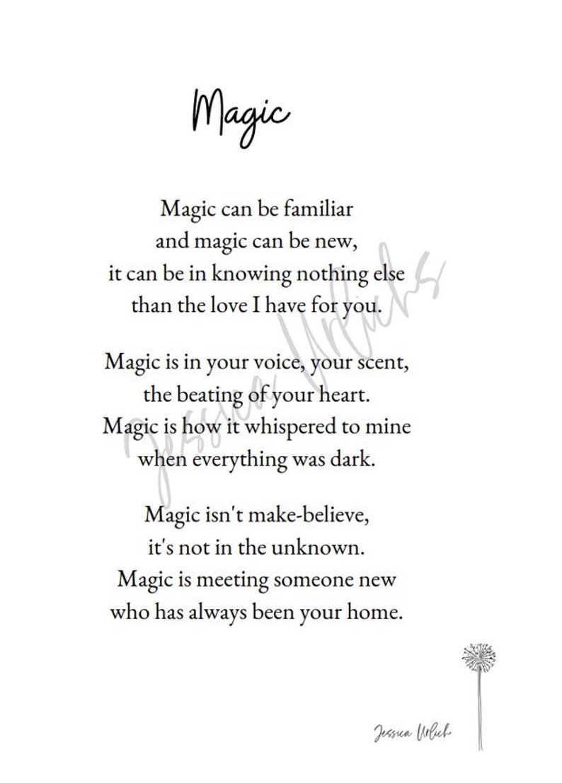 Magic Poem - Etsy