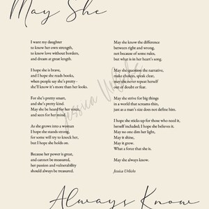 May She Always Know Poem With Design - Etsy