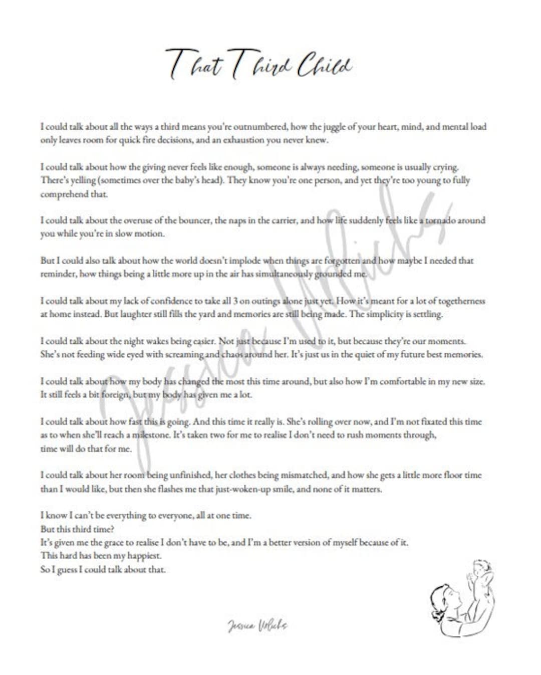 What I Can Tell You About a Third Poem - Etsy