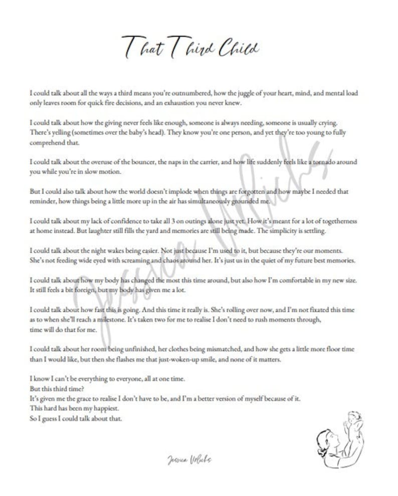 What I Can Tell You About a Third Poem - Etsy