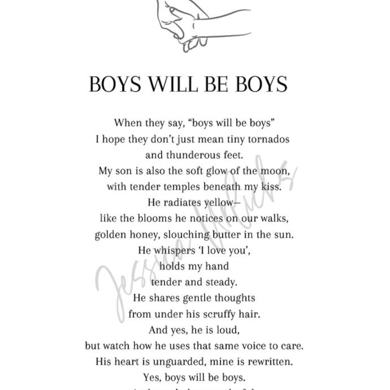 Poems of Little Boys - Etsy