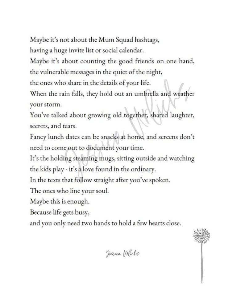 What Are Friendship Goals Poem - Etsy