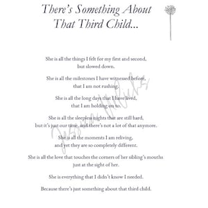 There's Something About That Third Child Poem (he and She Versions) - Etsy