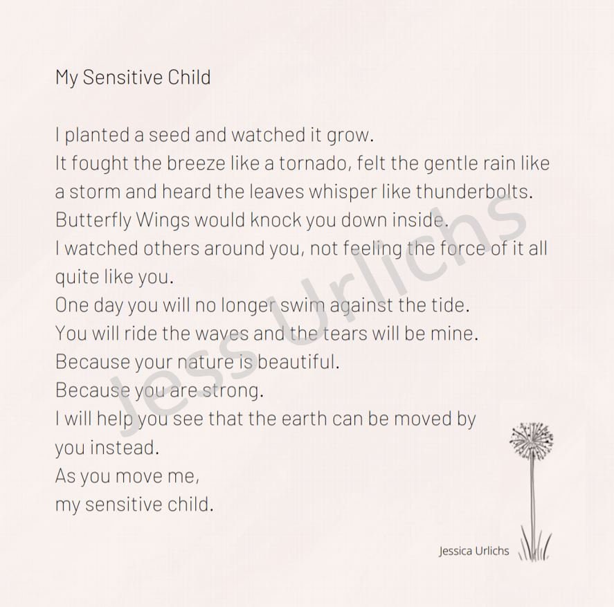 My Sensitive Child Poem | Etsy