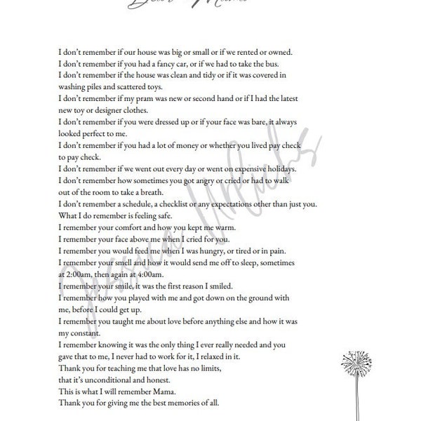 Dear Mama - Etsy