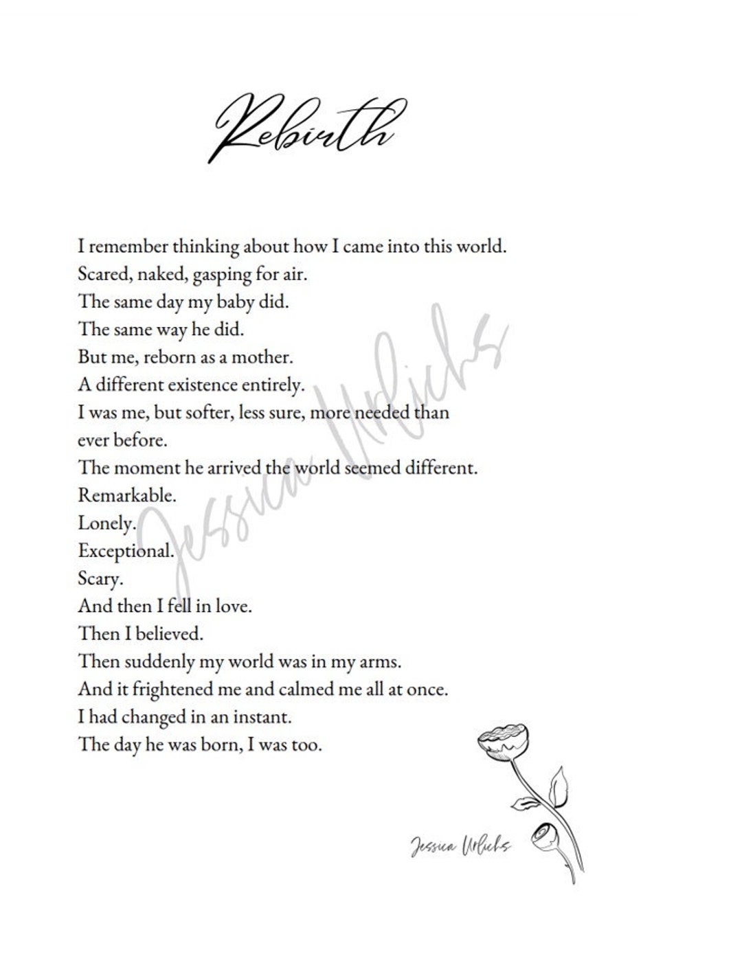 Rebirth Poem (he Version) - Etsy