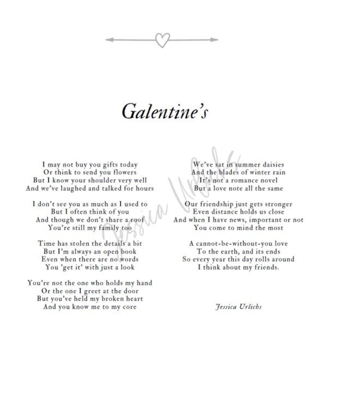 Galentine's Poem for Your Girlfriend's on Valentine's - Etsy