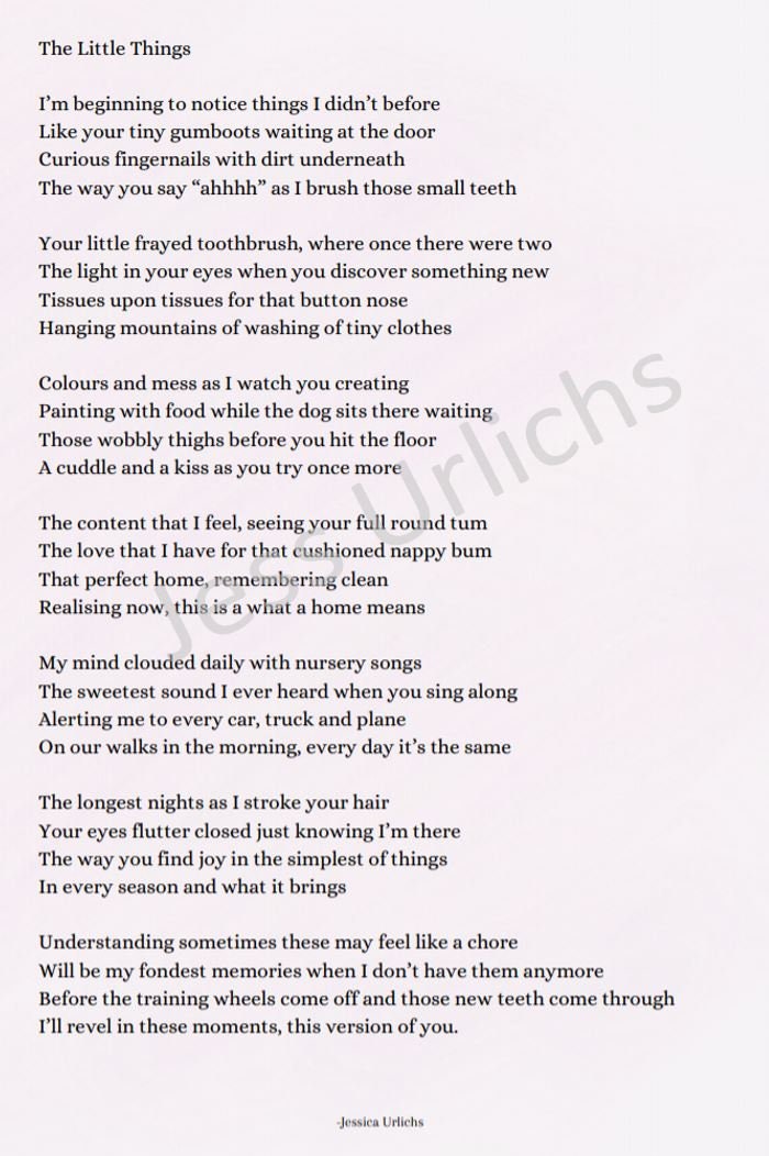 The Little Things Poem A4 | Etsy