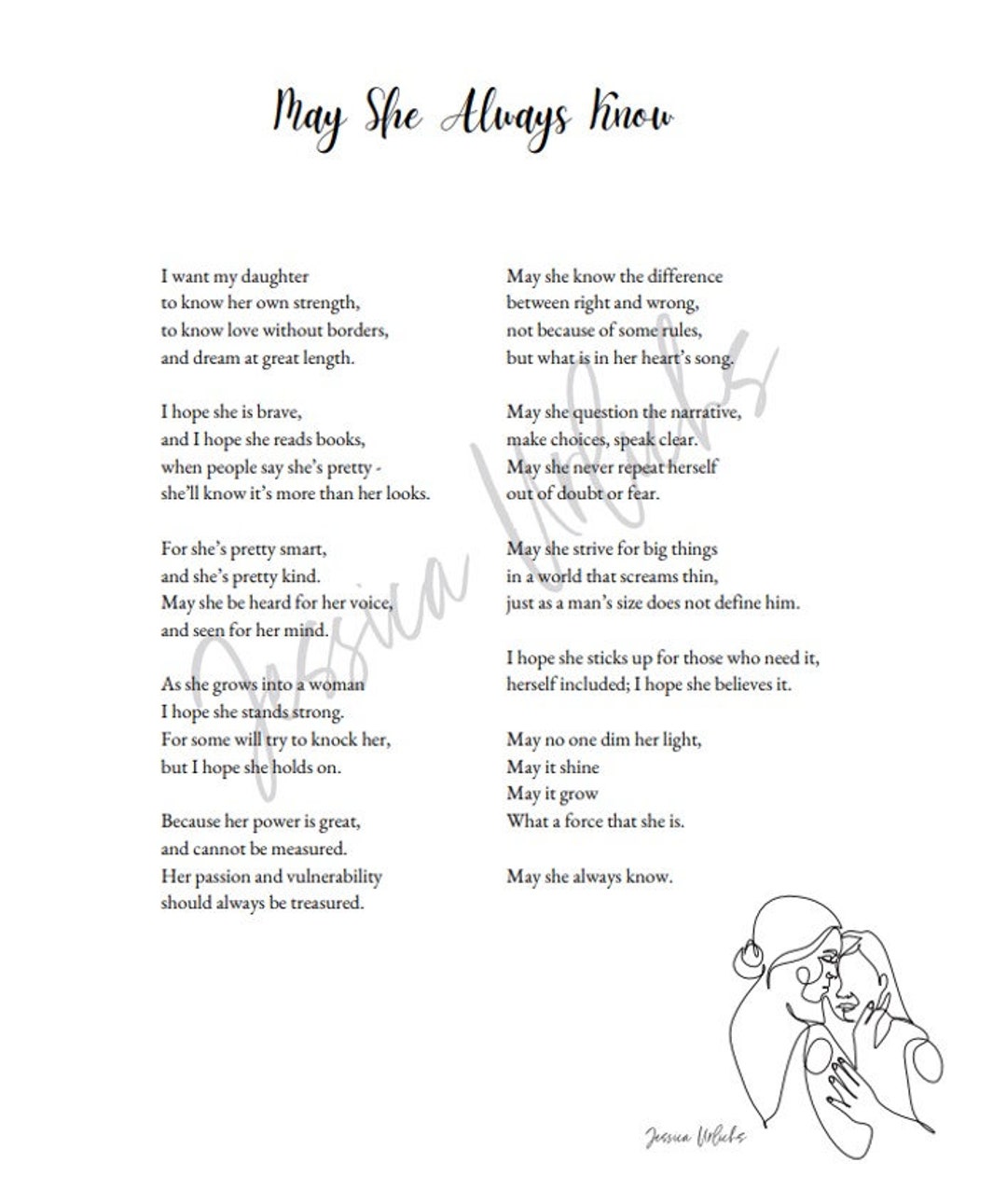 May She Always Know (a Poem to My Daughter) - Etsy