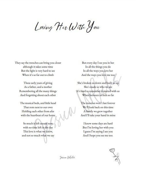 Loving Them With You Poem for Your Partner different Versions - Etsy ...