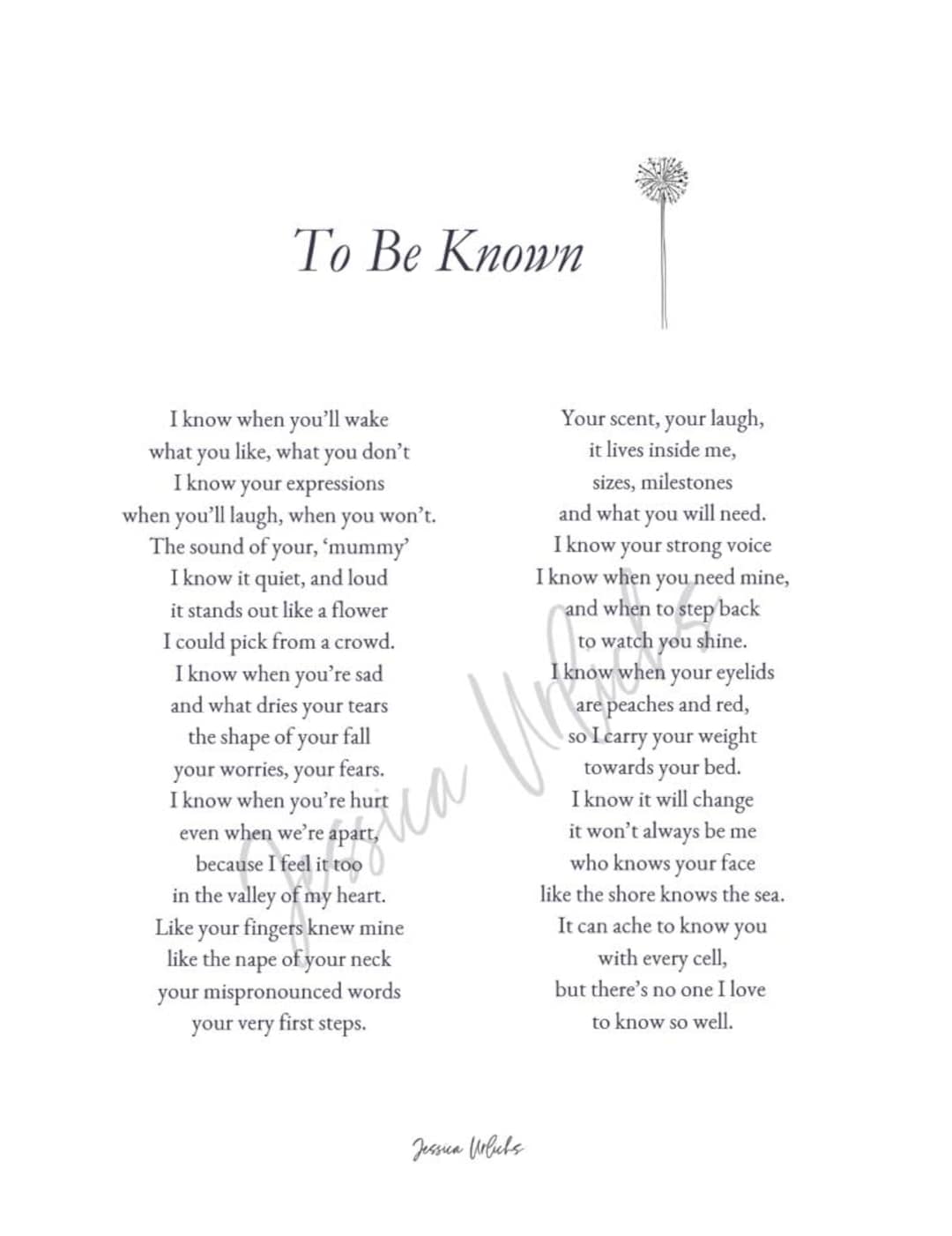 To Be Known Poem - Etsy