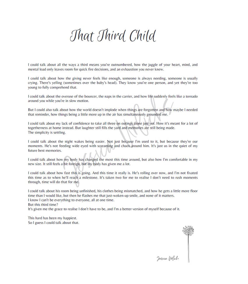 What I Can Tell You About a Third Poem - Etsy