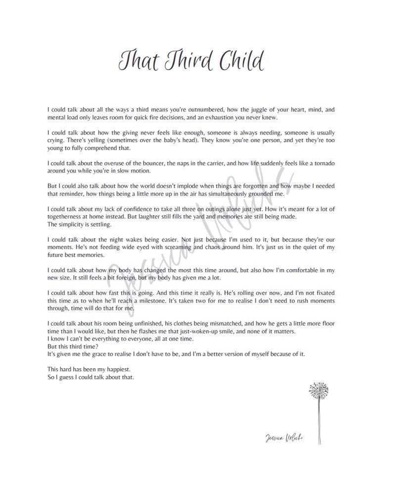 What I Can Tell You About a Third Poem - Etsy