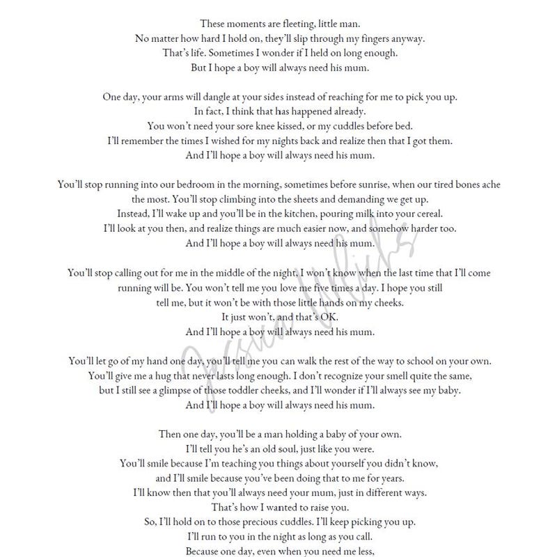 The New Boy Poem - Etsy UK