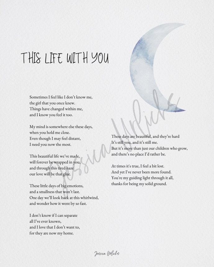 This Life With You Poem for Your Partner with Design - Etsy