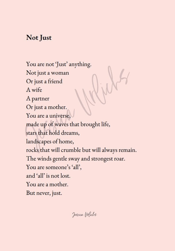 Not 'just' Poem (not Just A Mother) - Etsy UK