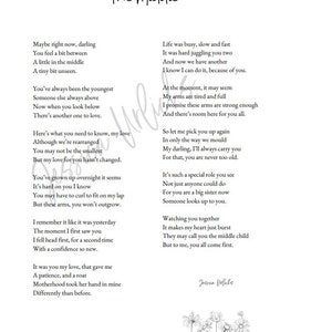 The Middle (a Poem for the Middle Child) - Etsy