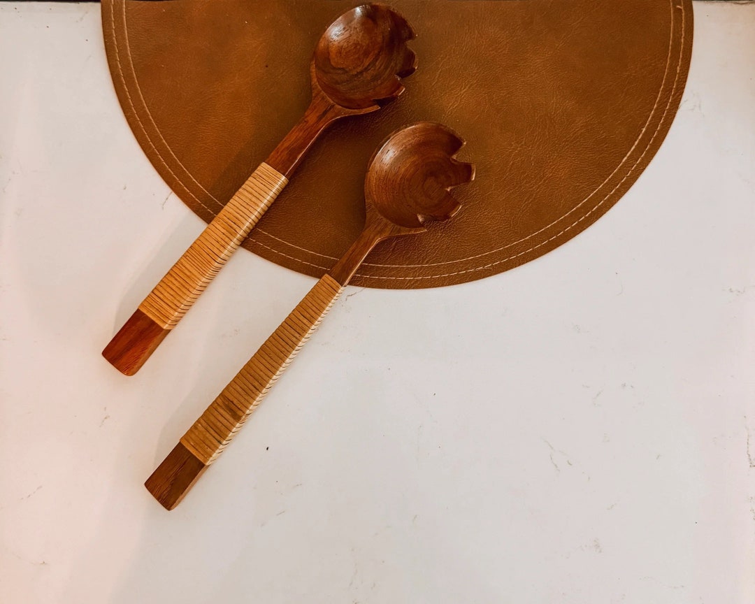Wood Salad Spoon Set - Etsy