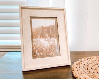 Picture Frame With Burlap Mat Chevron or Plain quantity 2 - Etsy