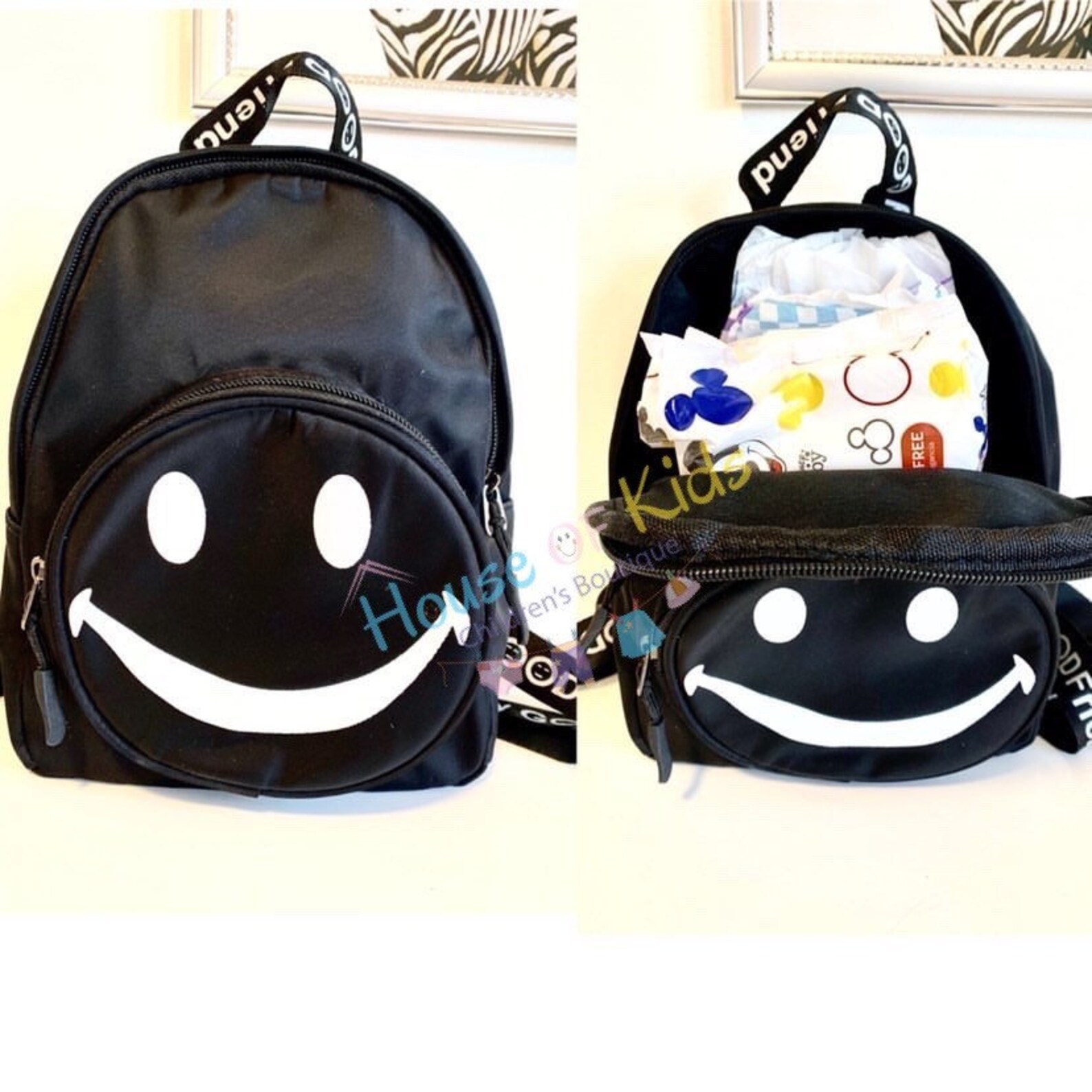 Toddler Smiley Face Backpacks - Etsy