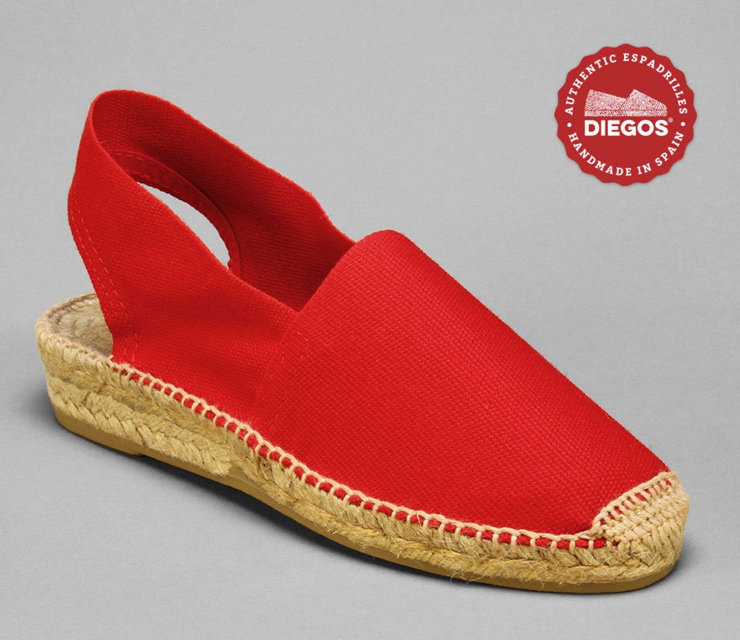 Red Catalina Espadrille and Low Heel - Espadrille for Women - Hand ...