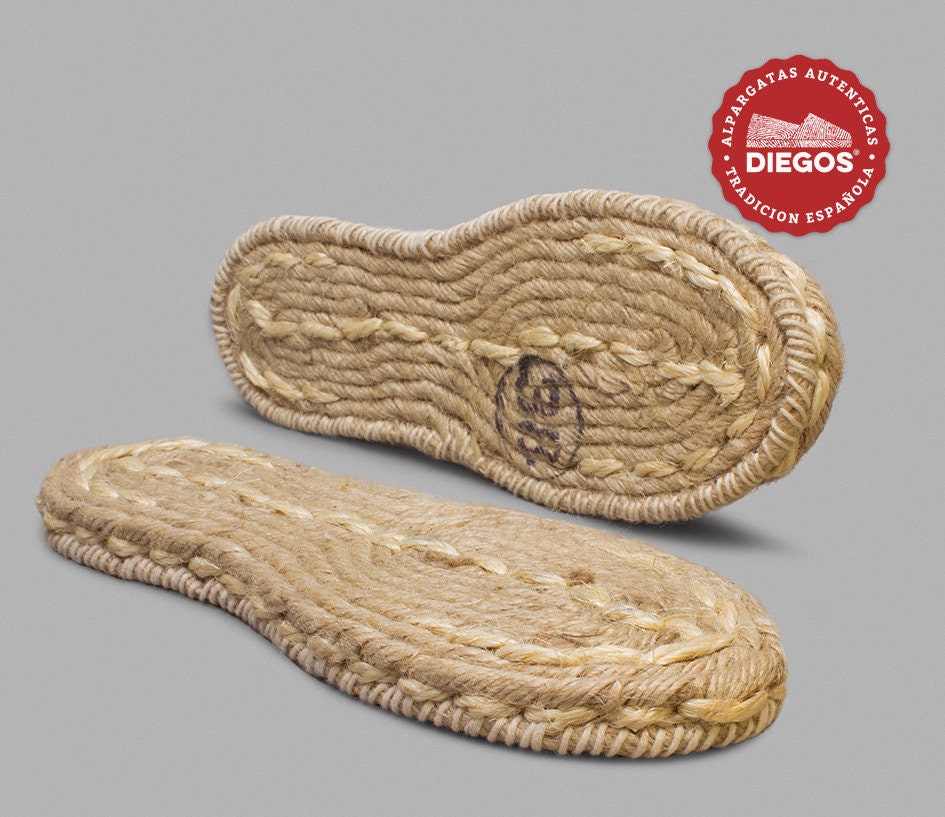 Suelas de alpargatas vintage Suelas planas cosidas a mano - Etsy España