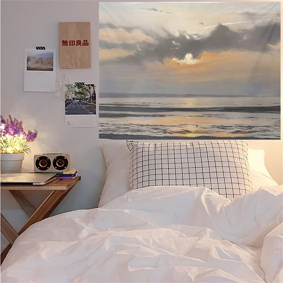 Sunrise Tapestry Sea Wave Tapestry Seascape Hanging - Etsy