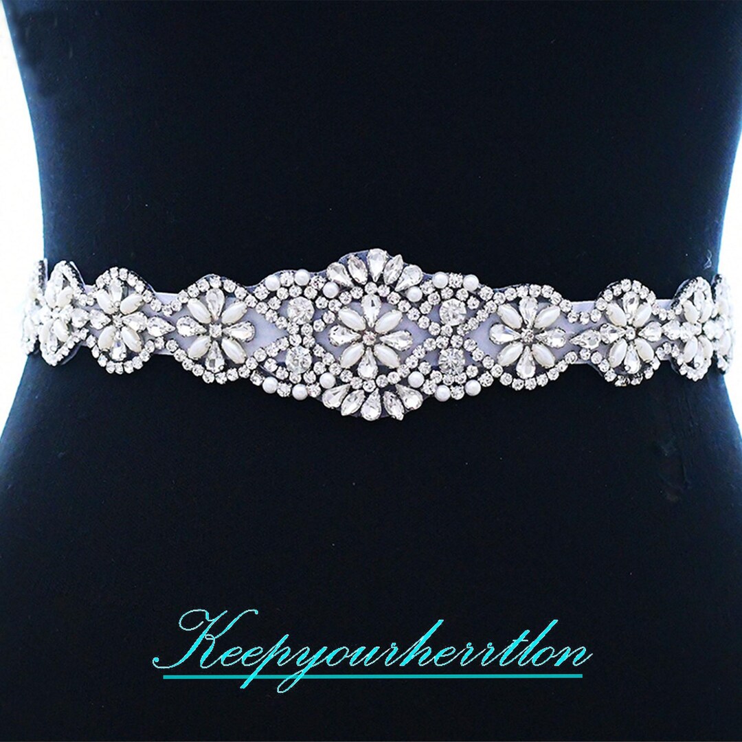 Crystal Bridal Belt, Wedding Dress Belt, Bridal Sash, Beaded Belt ...
