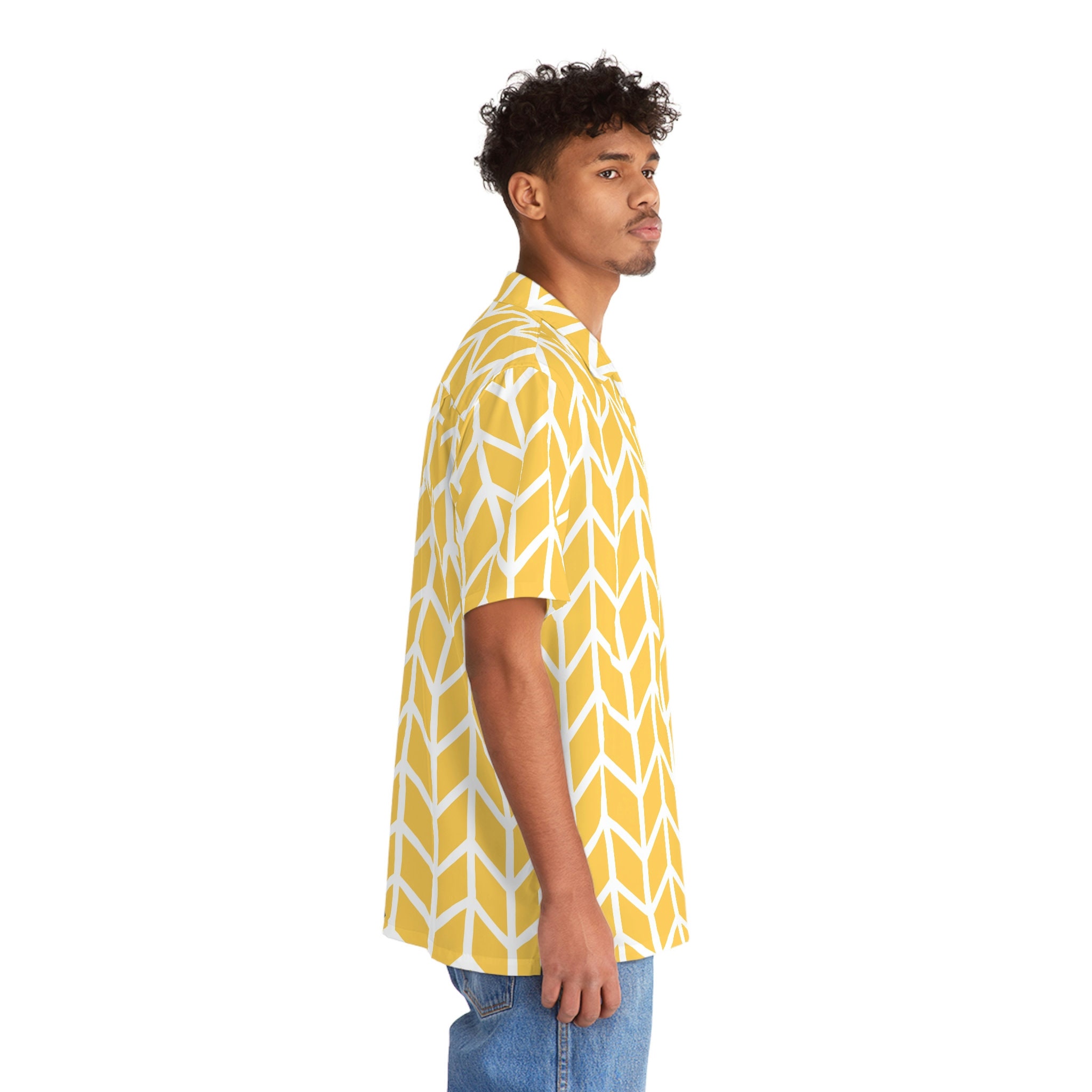 Retro Chevron Pattern Button Up Shirt sold by FemmIn oakland | SKU ...