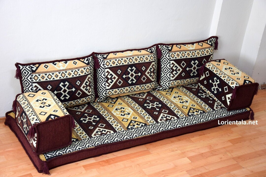 Arabic Brown Floor Seating Sofa,moroccan Floor Couch,floor Cushion Seat ...