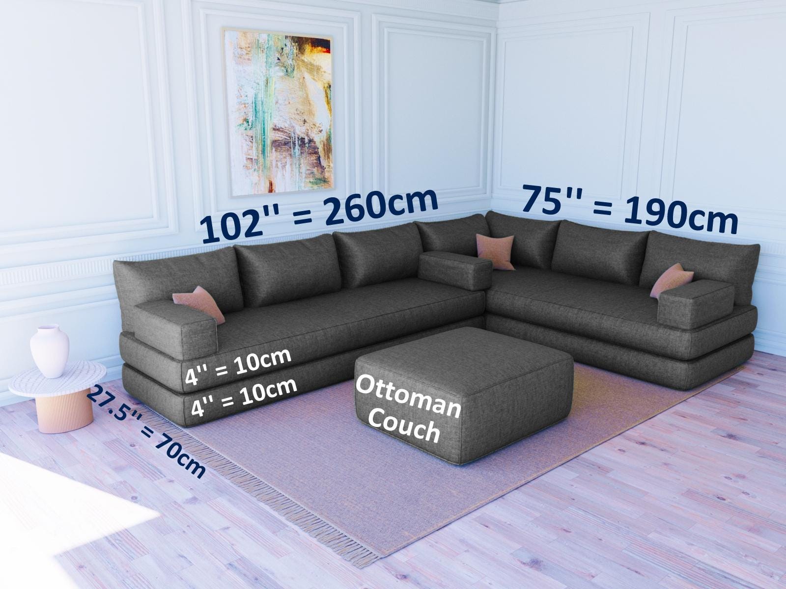 L SHAPED Wooden Bench Red Couches Oriental Floor Seating Sofa Set Cushions Turkish Home Decor Moroccan Palette Couch Set Furniture Patio Pad Etsy