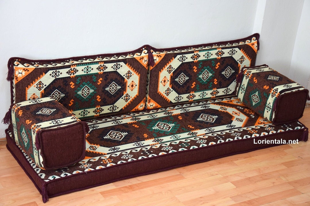 Arabic Brown Floor Seating Sofa,moroccan Floor Couch,floor Cushion Seat ...