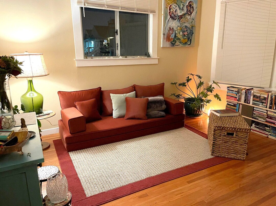 Multifunctional Reading Corner Sofa, Floor Sofa, Velvet Large Floor ...