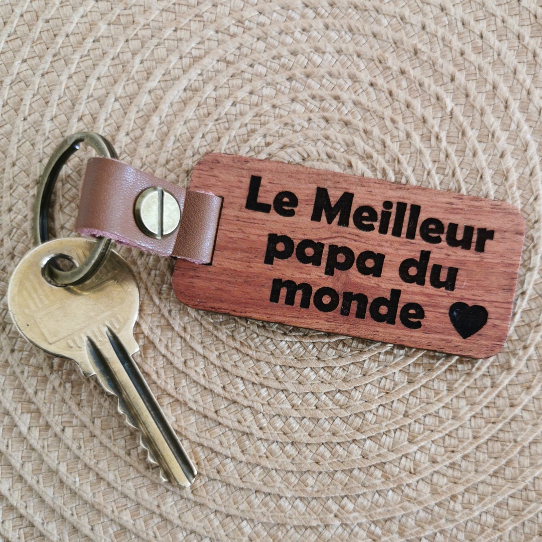 Personalized Wooden Father's Day Key Ring, Wooden First Name Key Ring ...