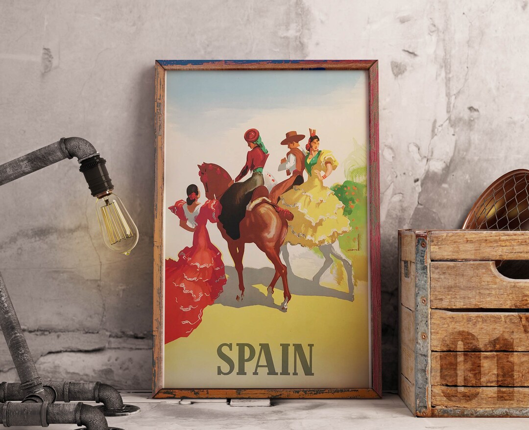 Spanish Flamenco Vintage Poster/ Sevilla Vintage Print / Spanish Poster ...
